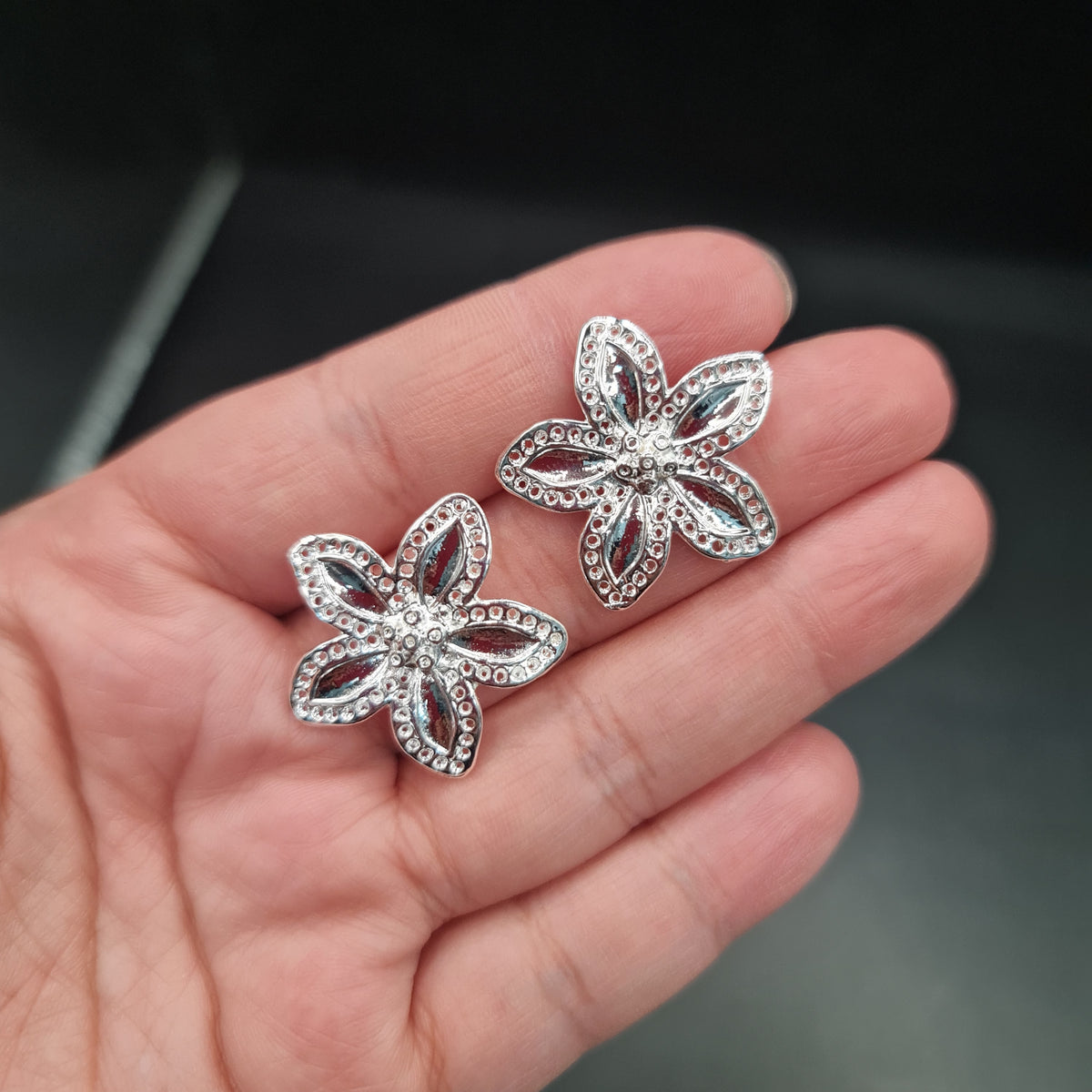 Aros Flores Diseño en Hojas – Tienda Productos del Alma