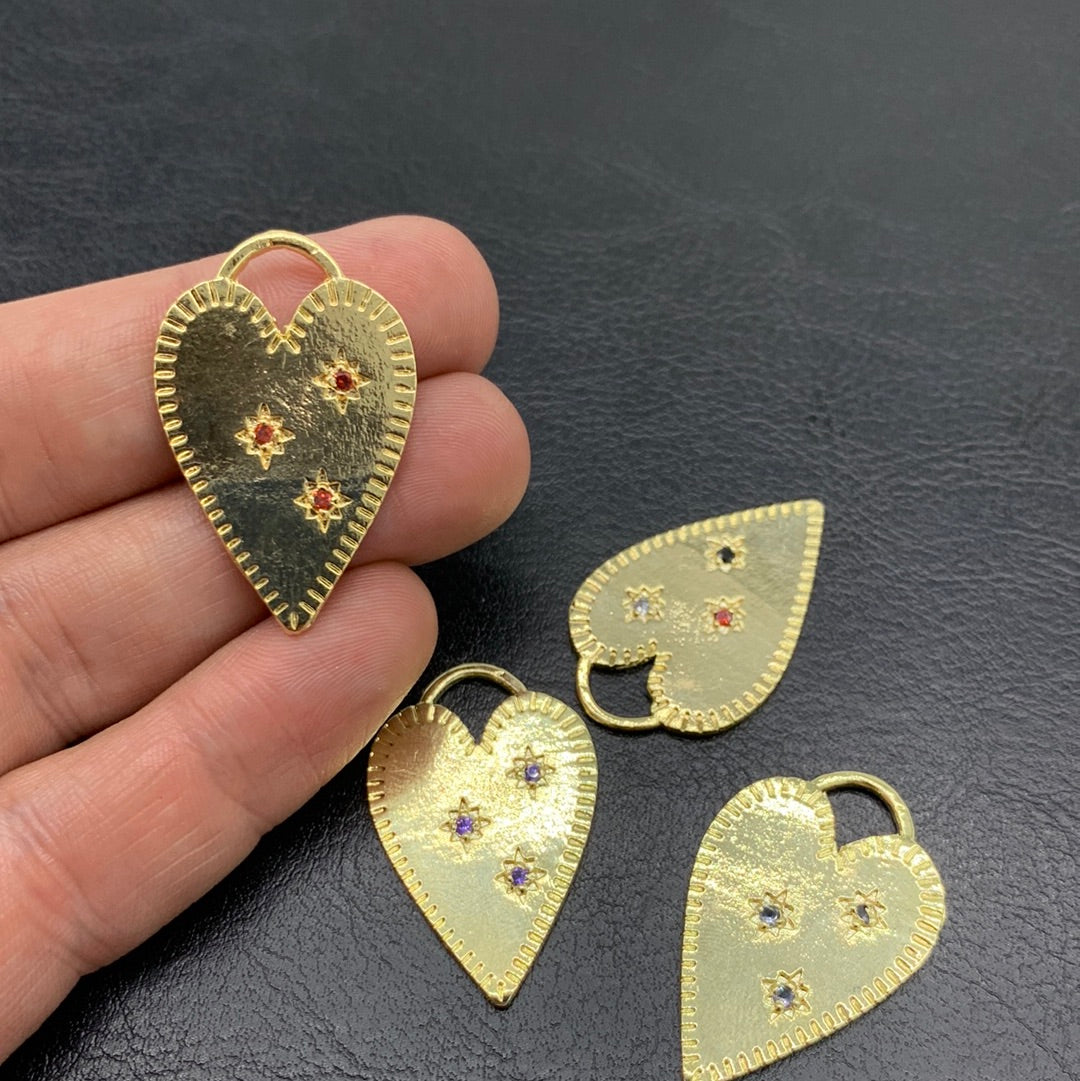 M72D - MAXI COLGANTE CORAZÓN CON CIRCONES – Tienda Productos del Alma